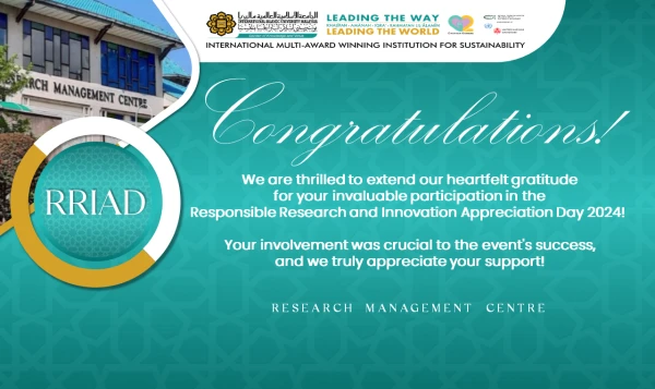 IIUM Research | CONGRATULATORY AND APPRECIATION ANNOUNCEMENT FOR RRIAD ...